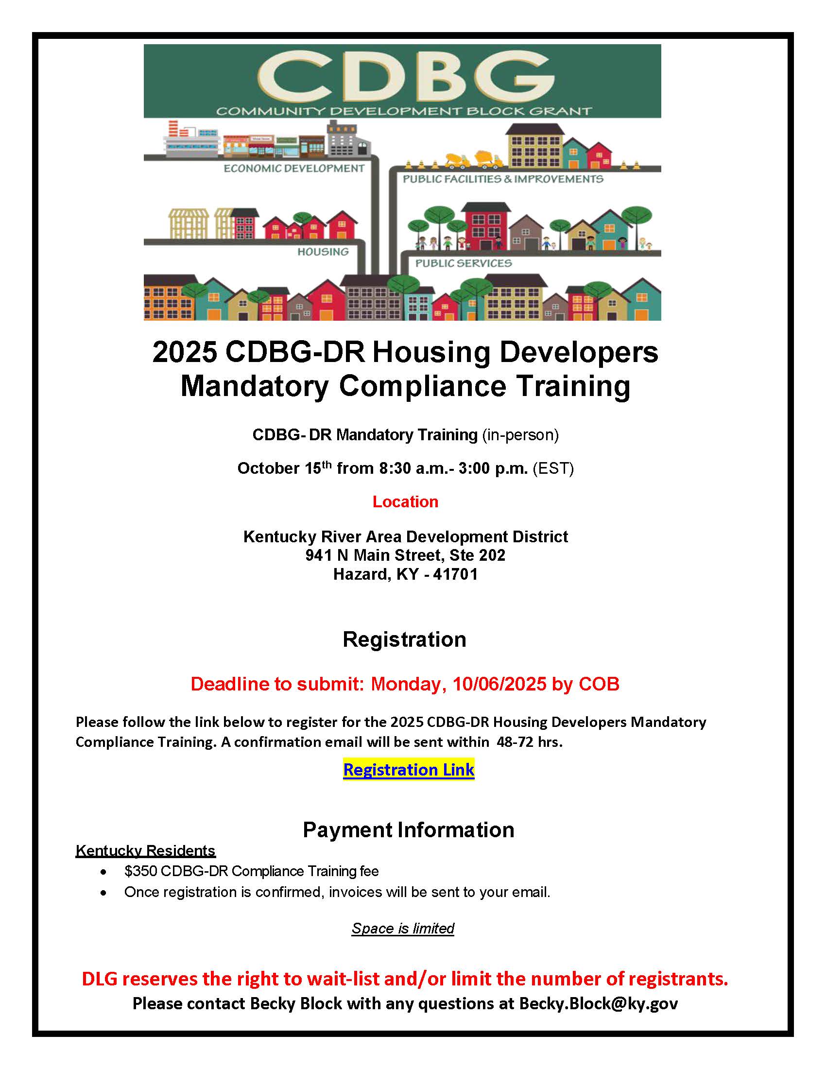 CDBG-DR Training - Kentucky Department for Local Government